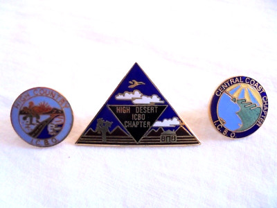 3 Vintage ICBO International Conference of Building Officials Enamel ...