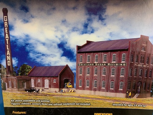 HO Walthers Cornerstone 933-3092 Greatland Sugar Refining Structure Kit ...