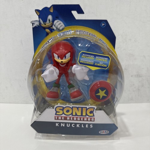 Sonic the Hedgehog Knuckles w Star Spring 4" Action Figure Jakks ...