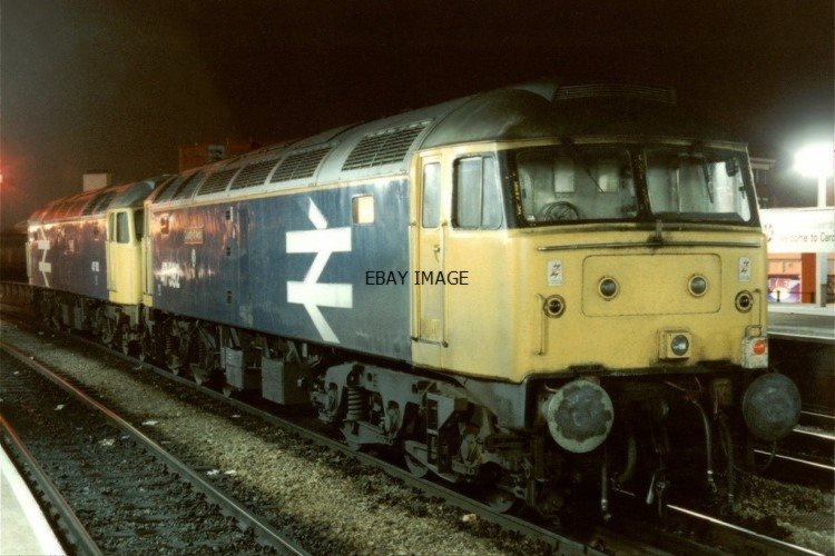 PHOTO CLASS 47 LOCO NO 47513 LEADING AND 47592 AT CARDIFF 1989 | eBay UK