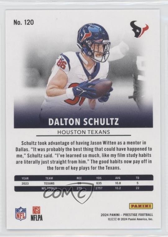 2024 Panini Prestige Xtra Points Purple 96/150 Dalton Schultz #120 1g2w ...
