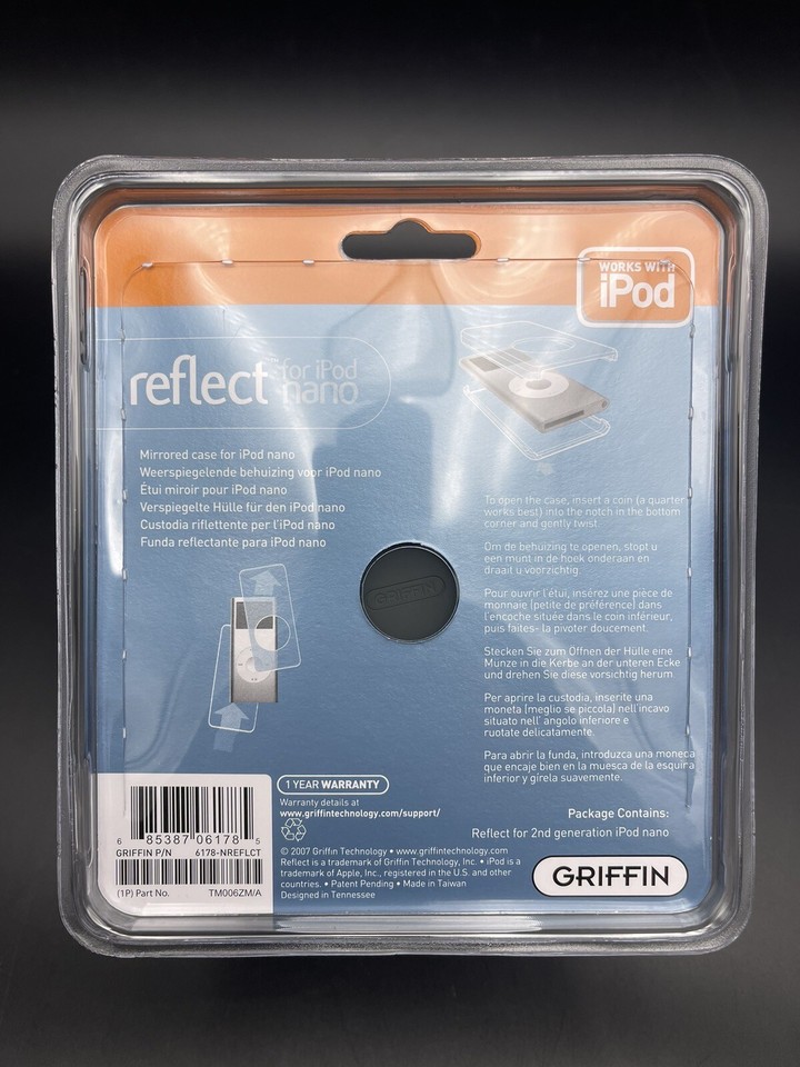 Griffin Reflect Mirrored Case For iPod nano 2nd Generation Chrome 6178 ...