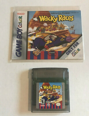 Wacky Races Gameboy Cartridge & Manual (Nintendo Game Boy Color GBC ...