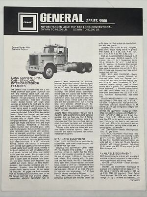 1980 GMC GENERAL SERIES 9500 N9FO64 TANDEM AXLE 116" BBC LONG ...