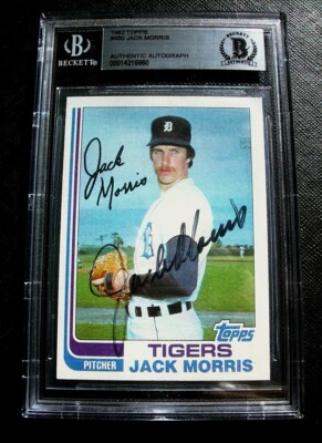 JACK MORRIS Detroit Tigers Autographed 1982 Topps #450 Baseball Card | eBay