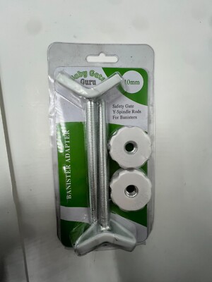 Baby Gate Guru Extra Long Stair Banister Adapter Y-Spindle Rods 10mm | eBay
