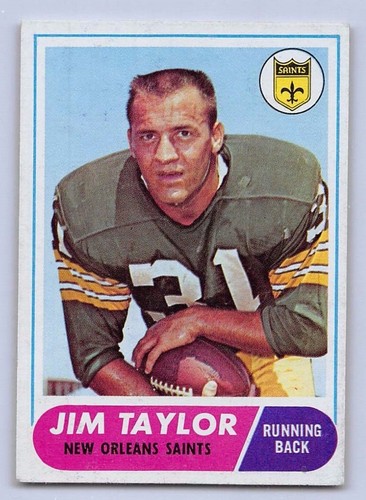 1968 JIM TAYLOR - Topps Football Card - # 160 - GREEN BAY PACKERS | eBay