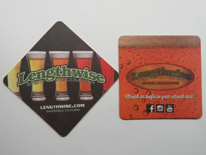 Collectible Beer Bar Coaster ~ LENGTHWISE Brewing Co ~ Bakersfield ...