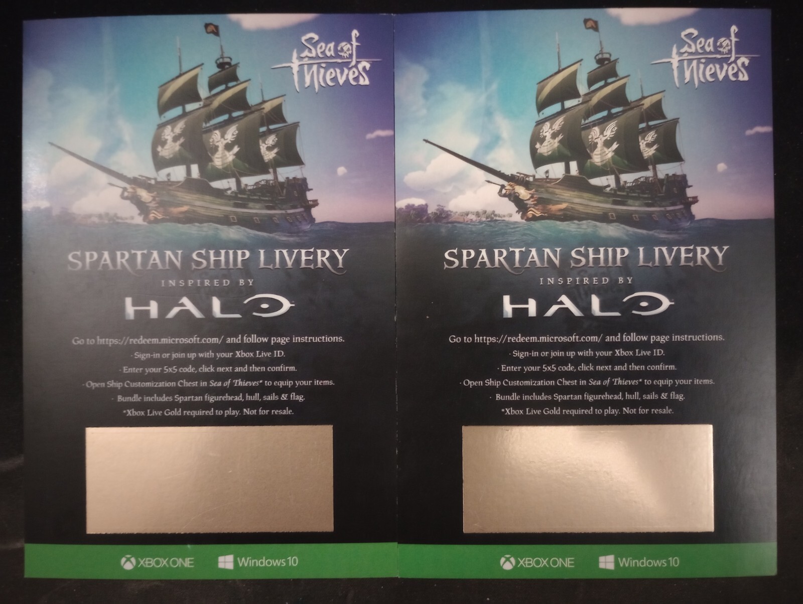 Sea Of Thieves Halo Spartan Ship Livery Code Card E3 2019 | eBay