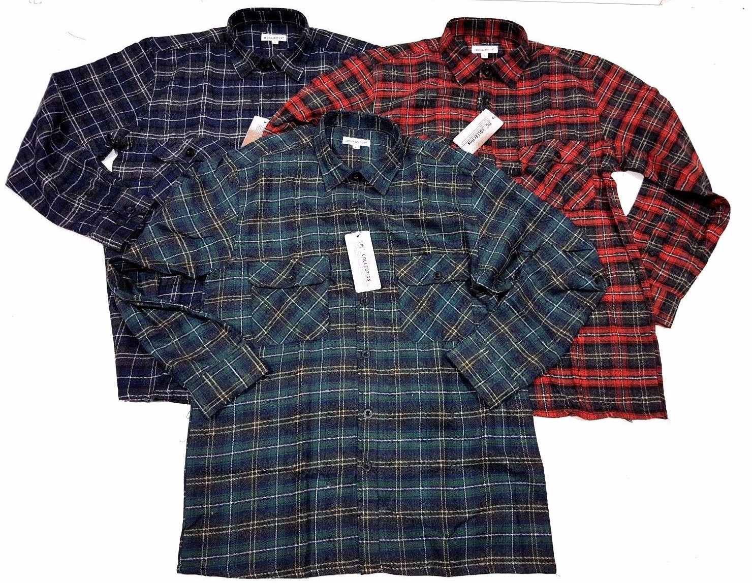 Mens Checked Lumberjack Brushed Cotton Blend Casual Winter Work Shirt ...