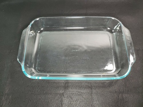 PYREX 233 Clear AQUA Blue TINT Casserole Baking Dish 3qt 2.5 L 13x9 ...