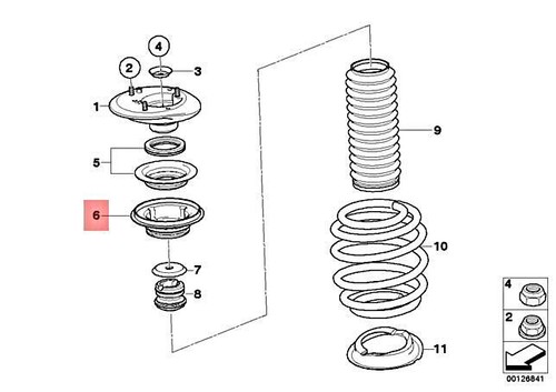 Genuine BMW Alpina M3 M6 X5 Z4 M Z8 B7 V8 E38 E39 Upper Spring Pad ...