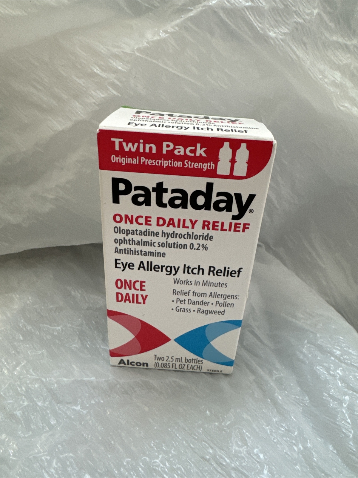 TWIN PACK Alcon Pataday Once Daily Relief Eye Allergy Itch Relief - 2 ...