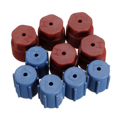10PC Automotive A/C Charging Port Service Cap Kit R134a,13mm 16mm Red ...