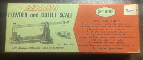 Vintage Redding Powder and Bullet Scale with Hydraulic Dampener ...