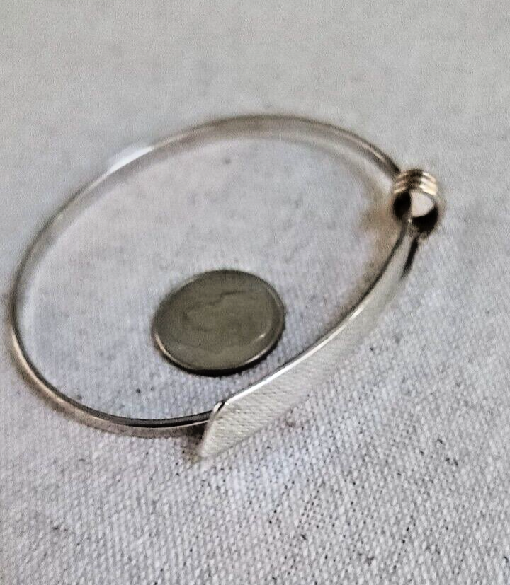 Ed Levin Sterling Silver Retired Signature Adjustable Slide Bangle Bracelet | eBay
