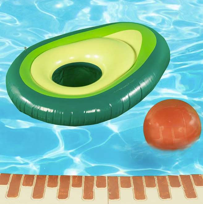 Inflatable Avocado Float | Summer Fun | Pool Accessories | Outdoor ...