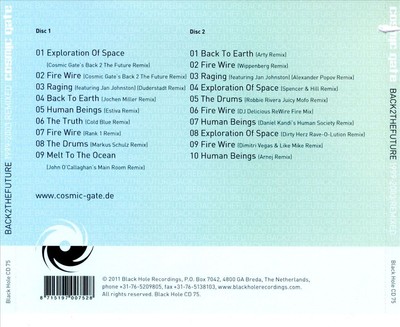 COSMIC GATE - BACK 2 THE FUTURE: THE CLASSICS 1999-2003: REMIXED NEW CD ...