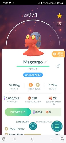 Pokémon Magcargo ( Caught In 2017 ) GO | eBay