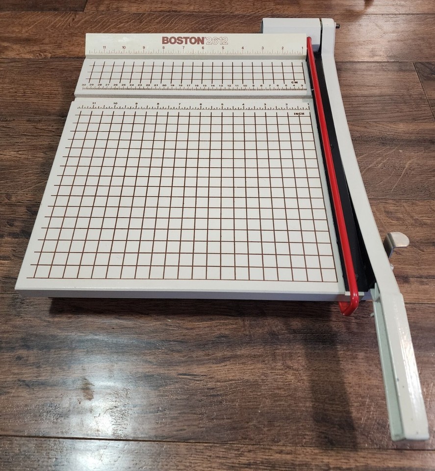 VINTAGE BOSTON 2612 PAPER CUTTER TRIMMER HEAVY DUTY, Very Nice | eBay
