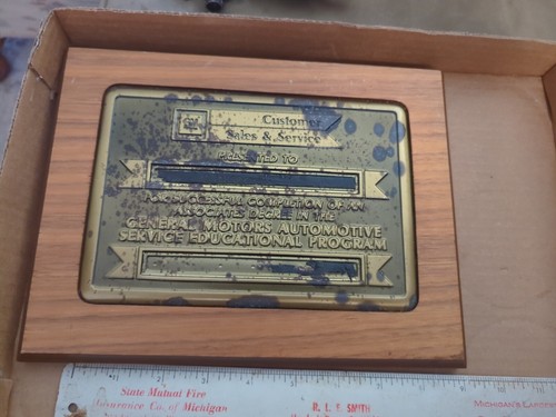 Vintage Gm Automotive Educational Associate Degree Service AWARD sign ...