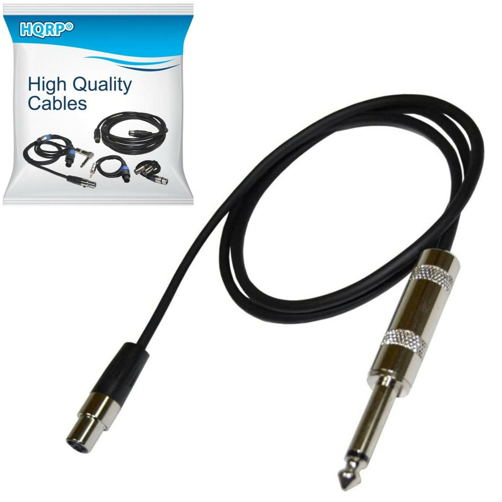 HQRP Instrument Cable for Shure QLXD1 SLX1 LX1 FP1 ULX1 ULXD1 UC1 UR1 ...