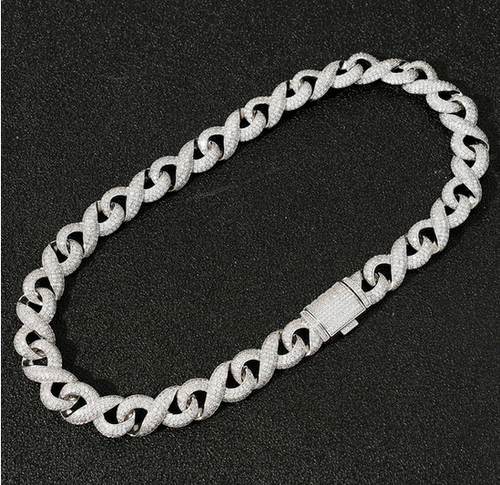 Elegant Design, 15mm Infinity Cuban Link Chain In 935 Argentium Silver ...