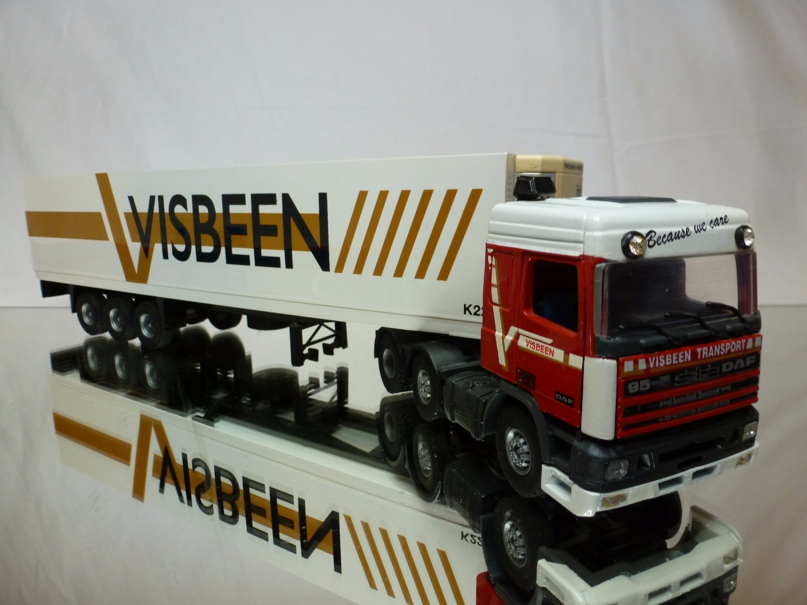 TEKNO HOLLAND DAF 95 360 ATI TRUCK + TRAILER - VISBEEN - RED 1:43 ...