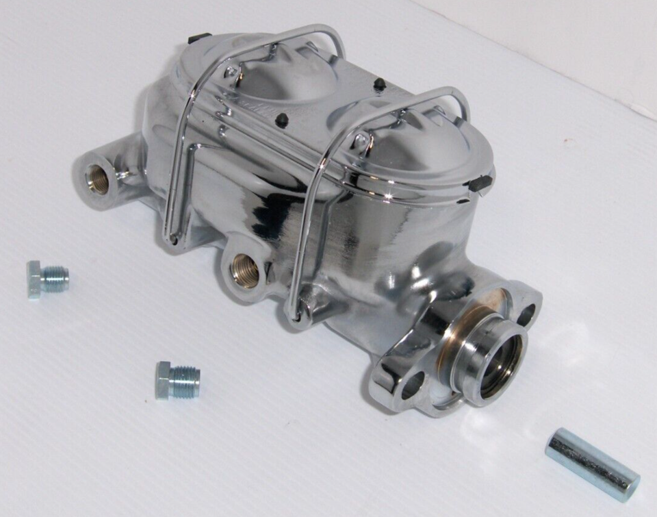 Chrome Aluminum 1-1/8" Bore Master Cylinder Universal GM Street Rod ...