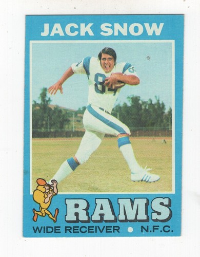 1971 TOPPS FOOTBALL JACK SNOW LOS ANGELES RAMS #44 | eBay