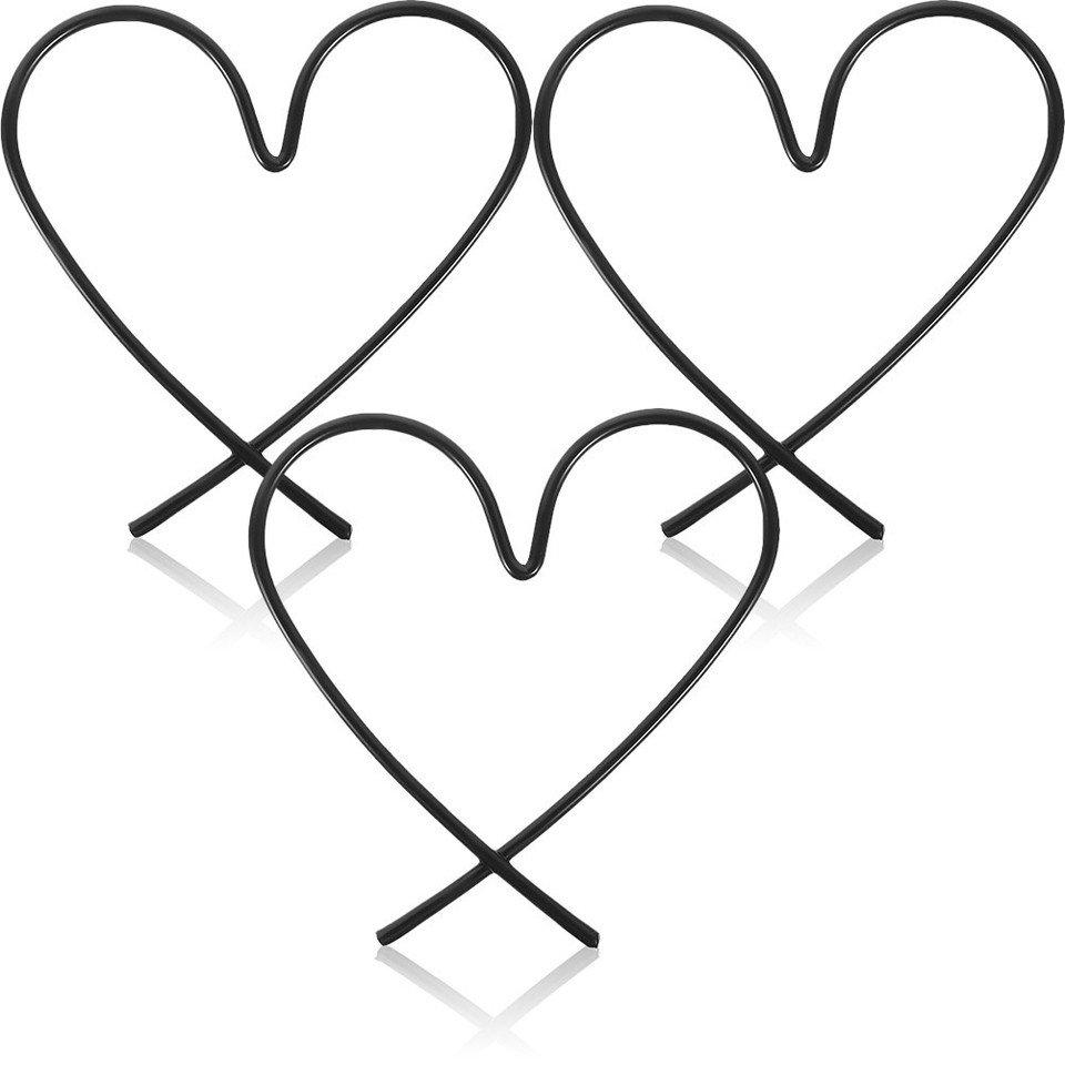 3 Pcs Metal Heart Wall Decor Iron Art Sculpture for Living Room Home ...