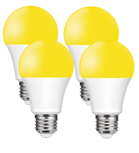 Yellow Bug Light Bulbs Outdoor, 9W (60W Equivalent) Amber 2000K LED ...