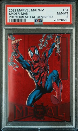 Spider-Man 2022 Marvel Metal spider-man Precious Metal Gems PMG Red #d ...