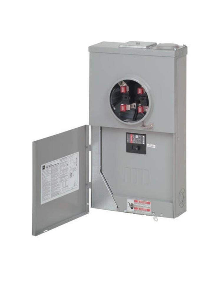 Eaton 200 Amp Outdoor Meter Base Main Breaker Combo *Duke Energy ...