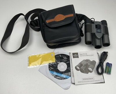 Sharper Image 10X25 Digital Camera Binoculars Tested with Case CD Cord ...