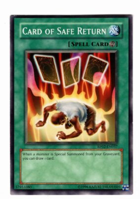Yugioh- 1X Card of Safe Return - Common - Unlimited - RP02-EN037 ...