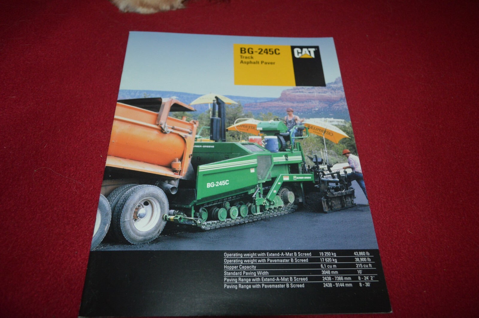 Caterpillar BG-245C Track Asphalt Paver Brochure DCPA14 | eBay