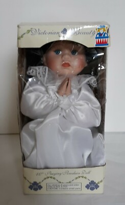PORCELAIN DOLL-PRAYING HANDS-Collectible Victorian Beauty, 10" praying ...