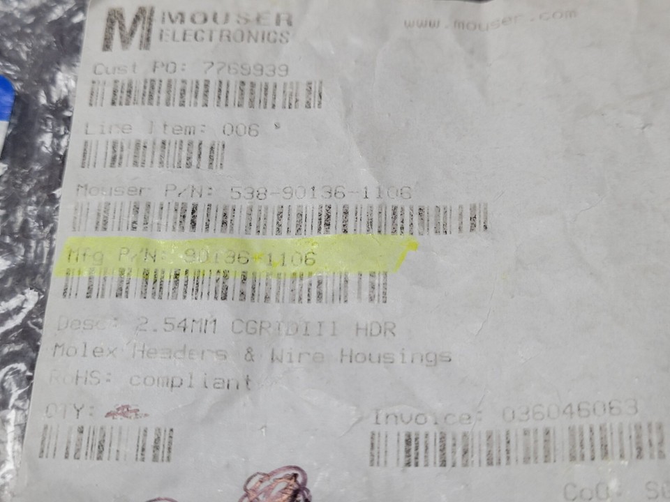 (3 PCS) 90136-1106 MOLEX CONN HEADER VERT 6POS 2.54MM ROHS | eBay