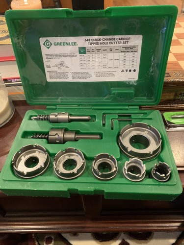Greenlee 648 Quick Change Carbide Hole Cutter Kit 1/2 To 2" Conduit ...