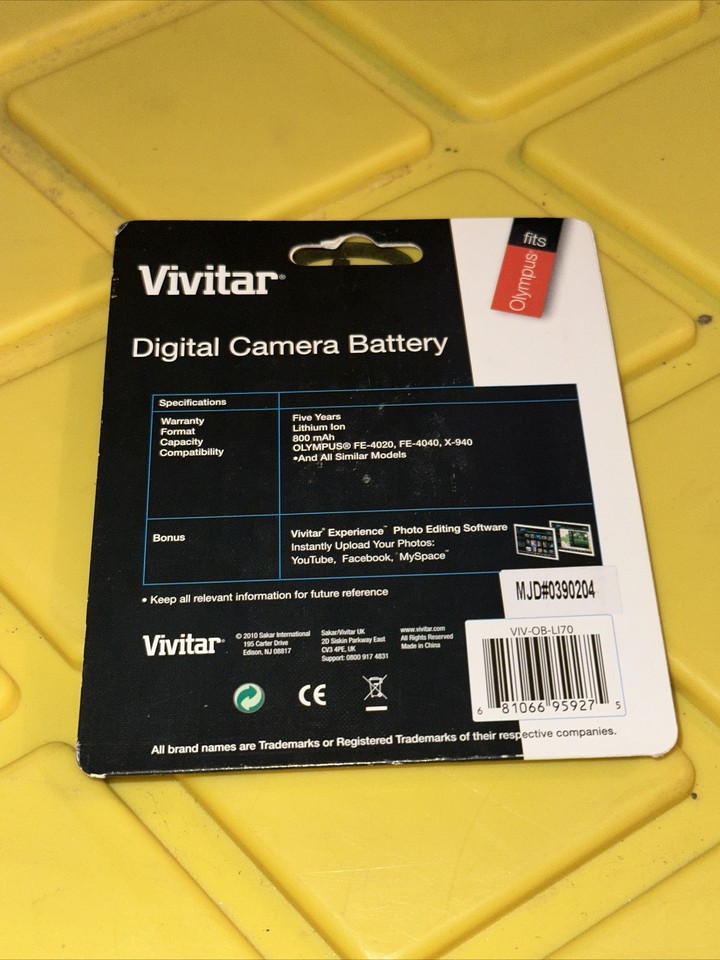 Vivitar 1100mAH Replacement Lithium Battery for Olympus Li-70B | eBay