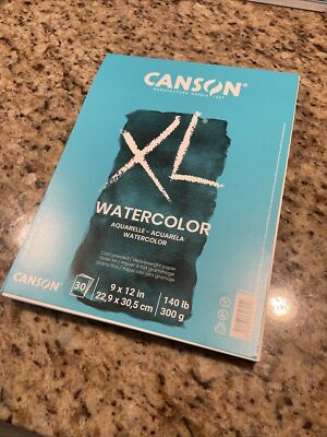 Canson Watercolor Paper Pad 30-Sheet 9-Inch by 12-Inch X-Large New | eBay
