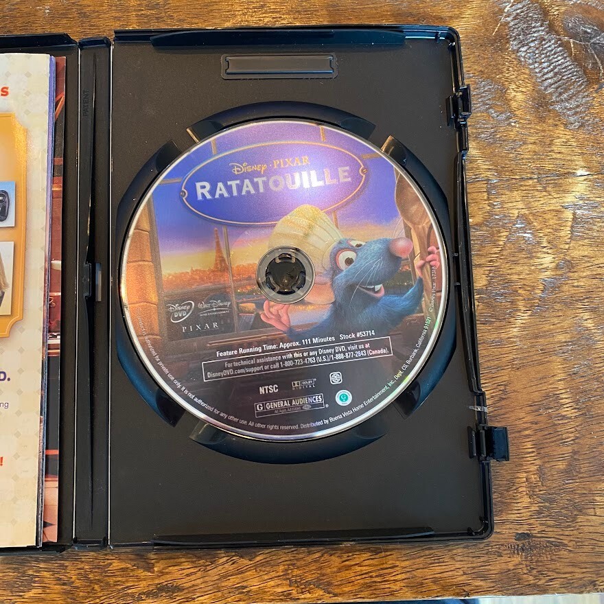 RATATOUILLE DVD 2007 Disney Pixar Brad Garrett Lou Romano Patton Oswalt ...