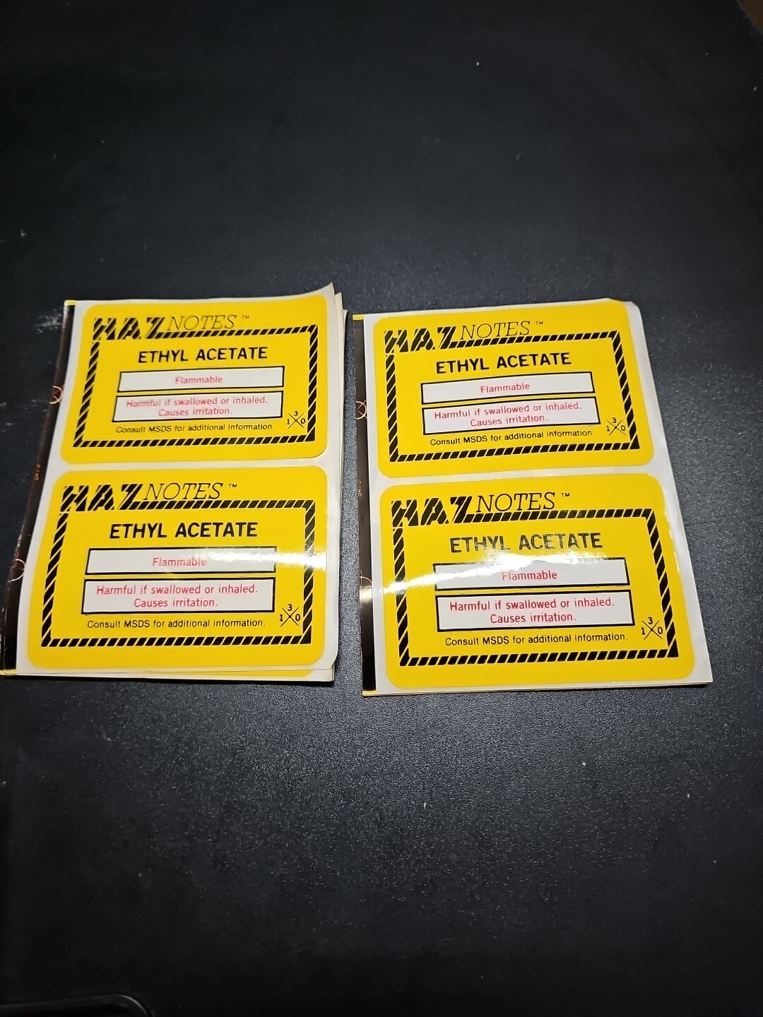 SDS OSHA Ethyl ACETATE GHS Chemical Safety Data 4 x 3 Inch MSDS STICKER ...