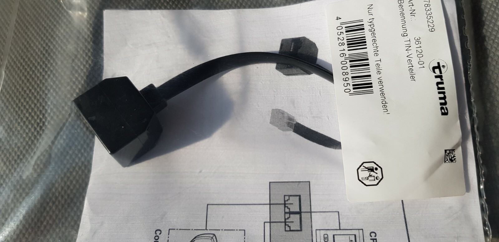 Truma TIN Verteiler Anschlusskabel Truma Teil Nr. 36120-01 für zwei ...