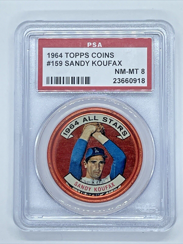 1964 Topps Coins #159 Sandy Koufax PSA 8 NM-MT | eBay