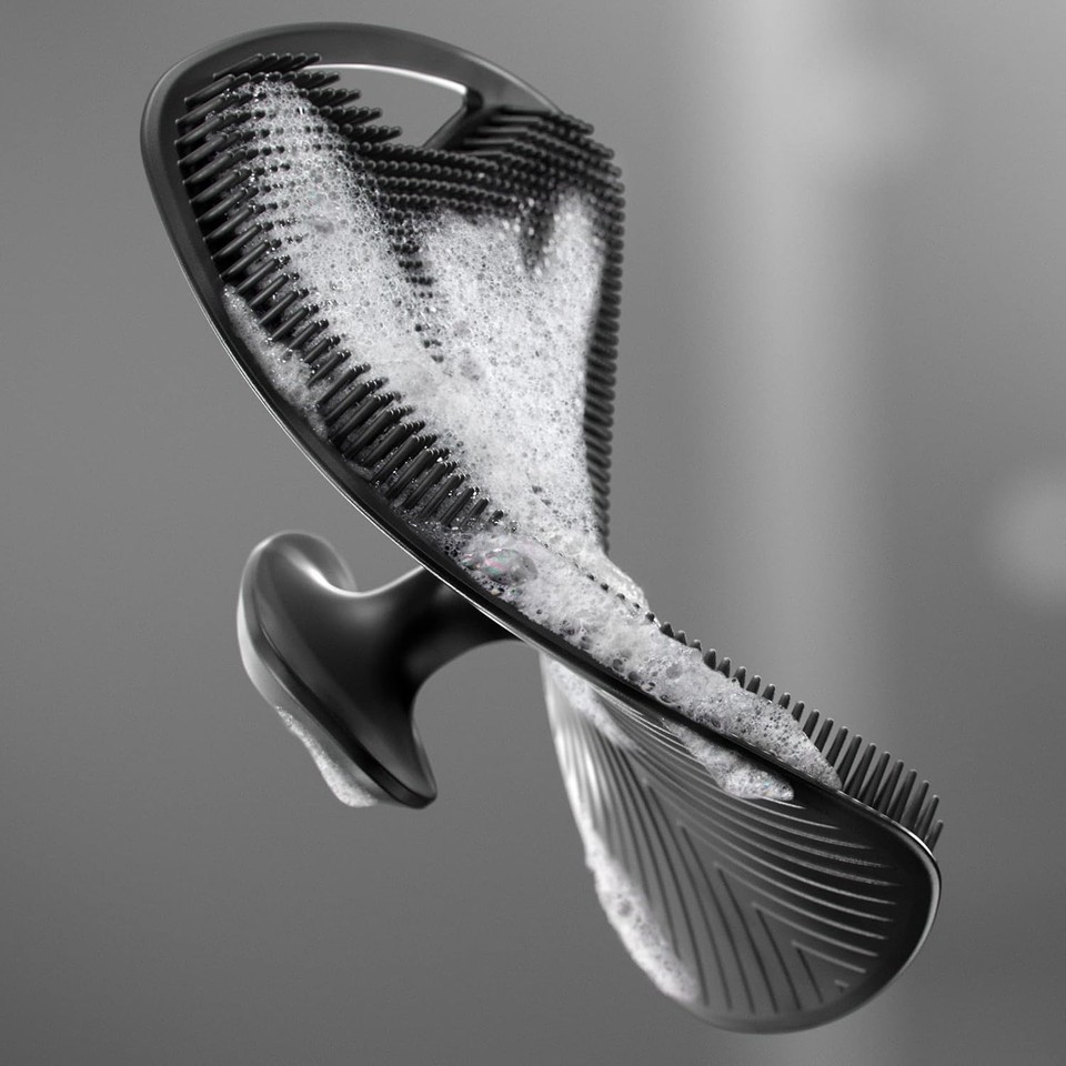 Hygienic Silicone Scrubber with Enhanced Lather & No-Slip Handle, 1 ...