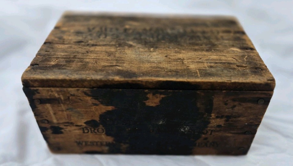 Vintage Western Wood Ammo Box Crate Lead Air Rifle Shot Ottumwa Iowa | eBay