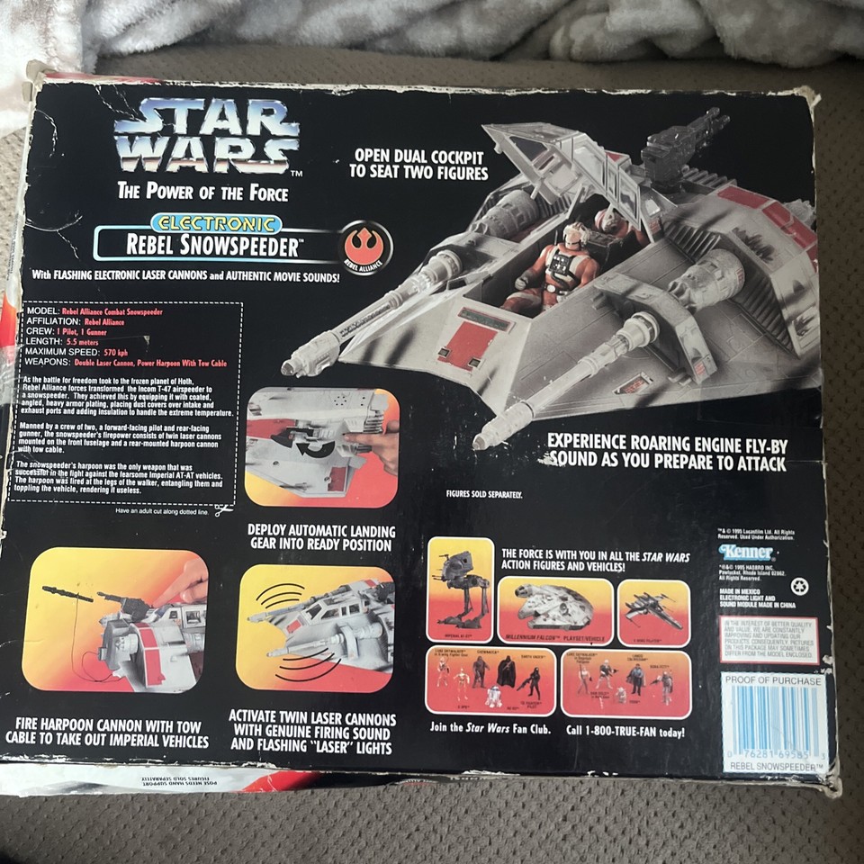 1995 Star Wars Rebel Snowspeeder Power of the Force Electronic Toy ...