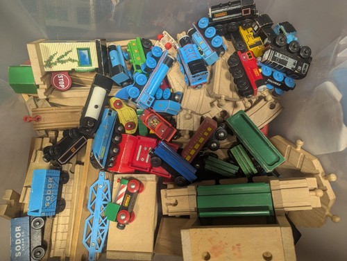 Large Wooden Train Vintage Lot Thomas And Brio Sets | eBay